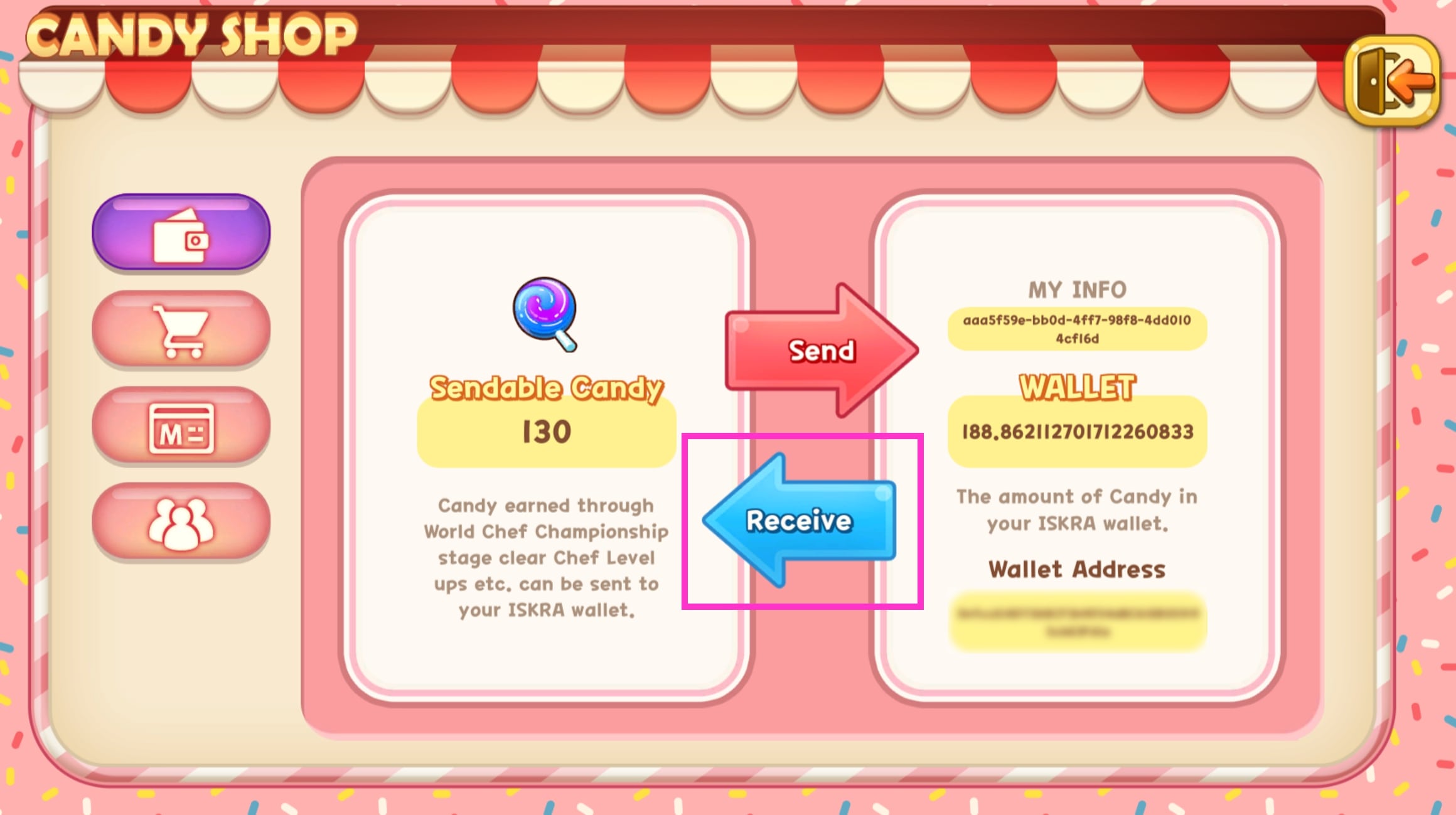 How do I receive CANDY tokens from my ISKRA wallet? – Norma in Metaland